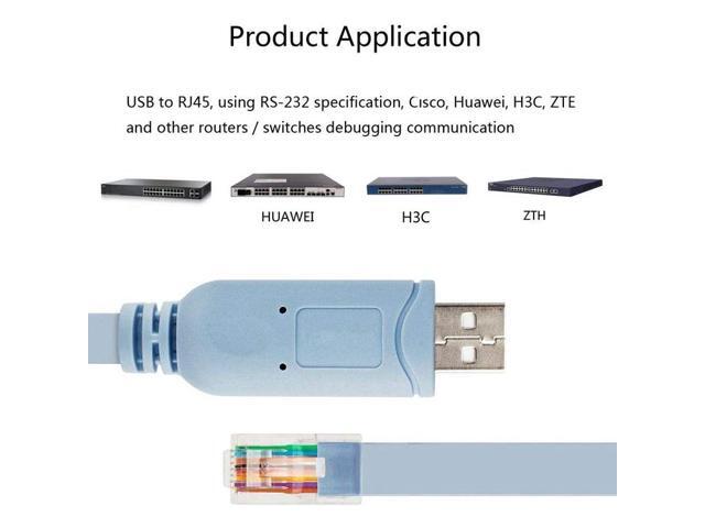 Hannord Console Cable,USB Console Cable, USB to RJ45 Console Cable with ...
