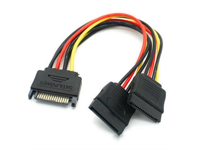Hannord SATA Power Y Splitter Cable, 15 Pin SATA Power Splitter Cable ...