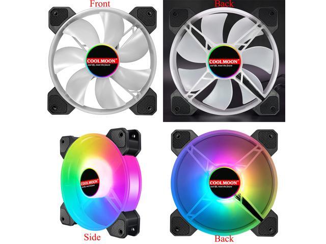5V 6pin ARGB PC Case Fans,120mm RGB Case Fan with Fan Hub and Remote ...
