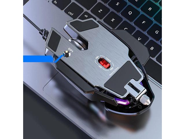 USB Wired Gaming Mouse, 12800 DPI Optical Sensor 7 Buttons RGB Backlit ...
