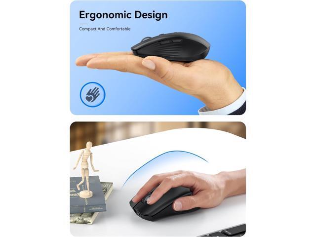 Bluetooth Wireless Mouse - (BT1/BT2+2.4G) Tri-Mode High Performance ...