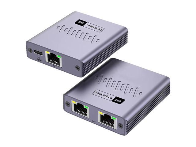 AUTYUE Ethernet Splitter 1 to 2 1000Mbps, Gigabit Ethernet Splitter,LAN ...
