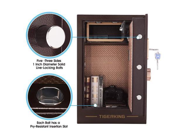 TIGERKING Burglary Digital Security Safe Box for Home Office Double ...