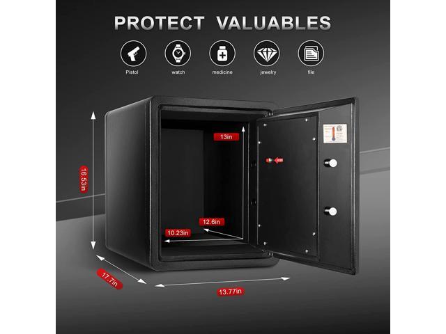 TIGERKING Fireproof Safe for 1 Hour Up to 1700°F with Fingerprint and ...