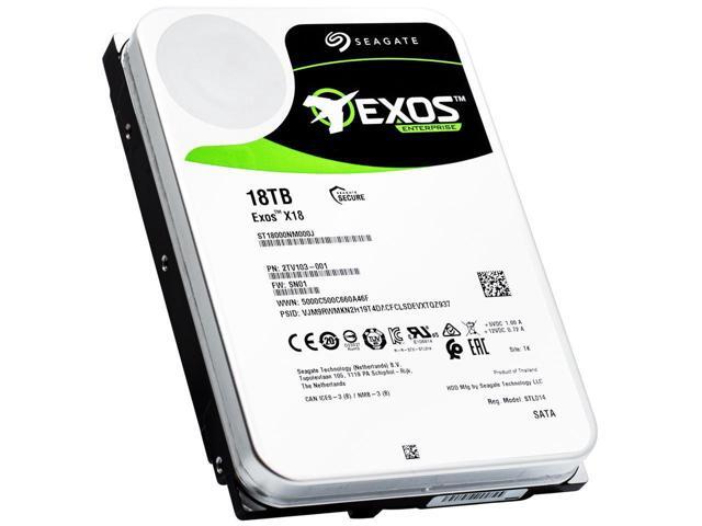 Seagate Exos X18 ST18000NM000J 18TB 7200 RPM 256MB Cache SATA 6.0Gb/s 3 ...