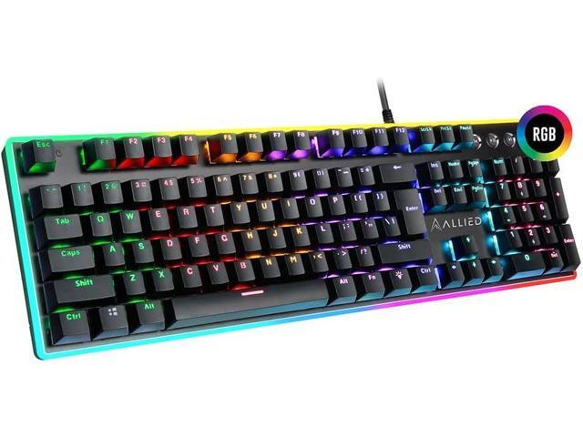 Allied SparrowHawk Mechanical Gaming Keyboard - Black Switches: 104 LED ...