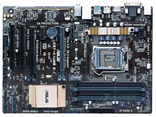Refurbished: ASUS Z97-K/USB3.1 LGA 1150 DDR3 32GB ATX Motherboard ...