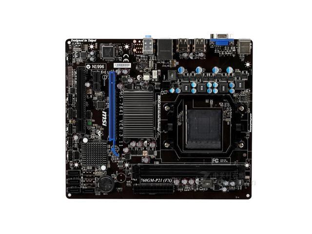 Refurbished: MSI 760GM-P21(FX) AMD 760G Socket AM3+ DDR3 16GB Micro ATX ...
