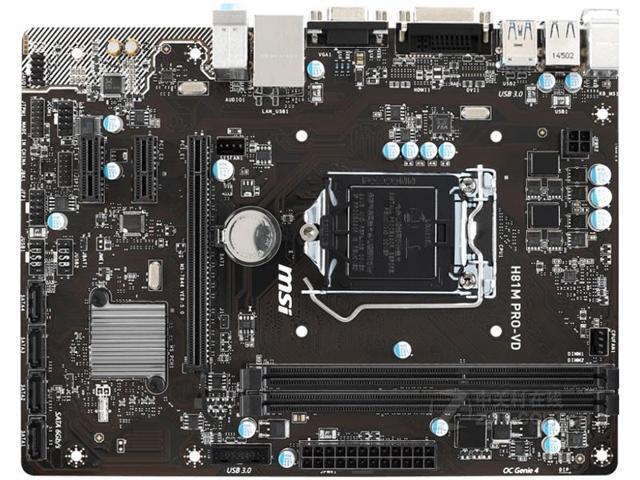 Refurbished: MSI H81M PRO-VD Intel H81 LGA 1150 DDR3 16GB Micro ATX ...