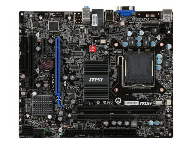 Refurbished: MSI G41M-P21 Intel G41 LGA 775 DDR3 8GB Micro ATX ...