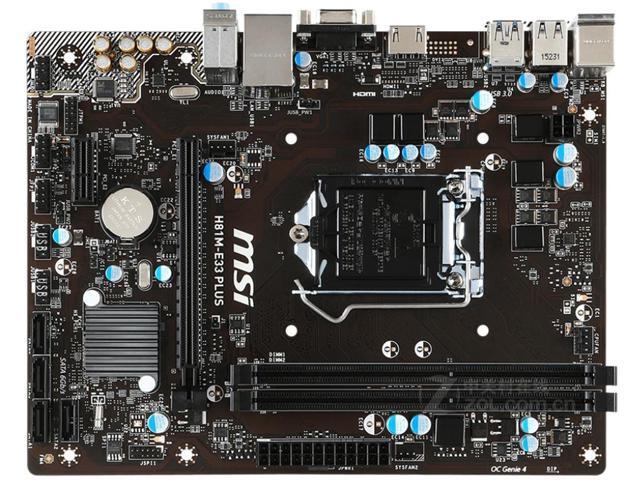 Refurbished: MSI H81M-E33 PLUS Intel H81 LGA 1150 DDR3 16GB Micro ATX ...