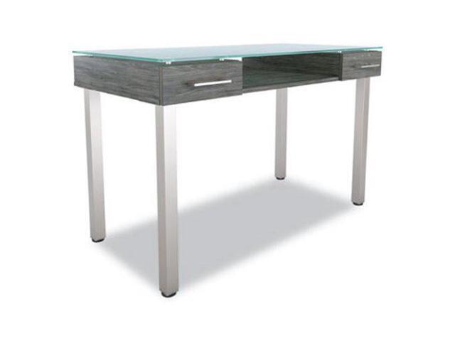 Union & Scale Prestige Glass Writing Desk, Gray, Each (UOS24398955 ...