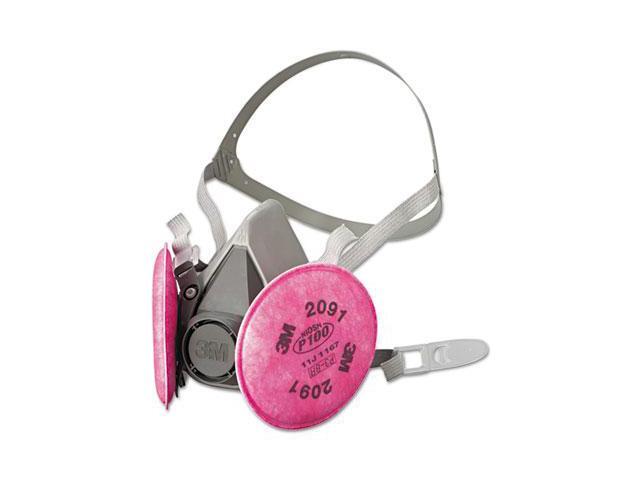 3M 07002 Half Facepiece Respirator 6291, Medium w/ Particulate Filters ...