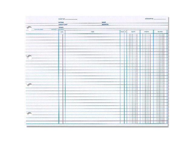 Wilson Jones Balance Ledger Columnar Sheet 7.50"" x 10.37"" Sheet Size ...