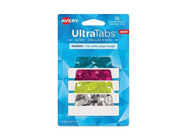 Avery Ultra Tabs Luxe Coll Tabs, 1/5-Cut Tabs, Assorted Jewel, 16/PK ...