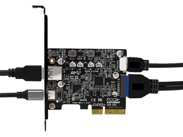 PCIE to USB 3.2 Gen 2 Expansion Adapter Card 10Gbps, RIITOP PCI-e ...
