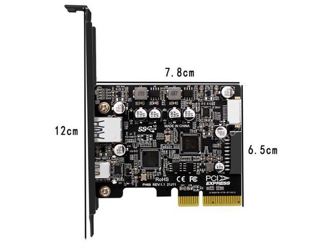 PCIE to USB 3.2 Gen 2 Expansion Adapter Card 10Gbps, RIITOP PCI-e ...