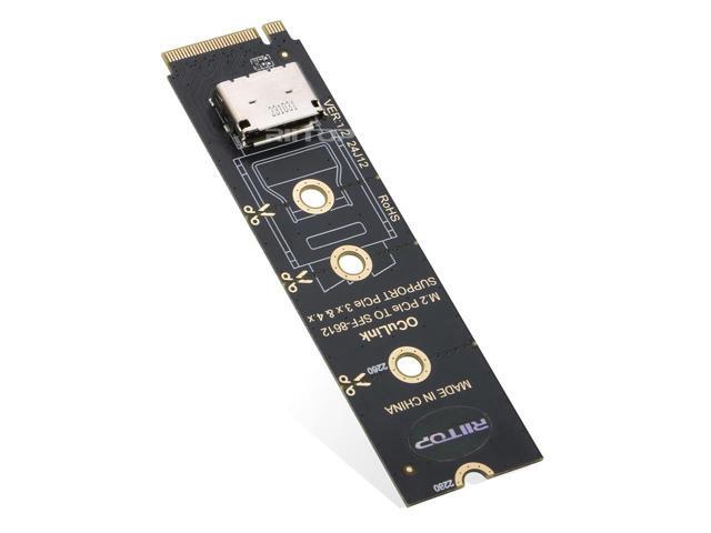 NVMe to Oculink SFF-8612 Adapter, RIITOP M.2 NVMe PCIe 4.0 x4 to OCuLink SFF-8611 4i Host ...