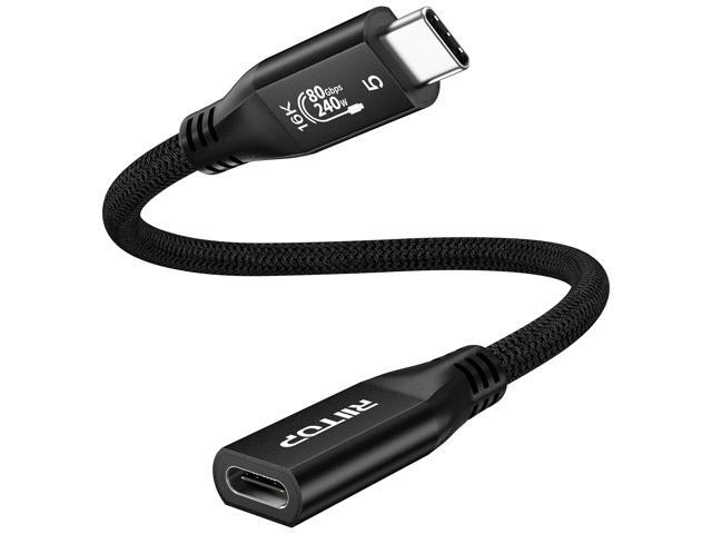 RIITOP Braided Thunderbolt 5 Extension Cable 80Gbps Data Transfer Speed ...