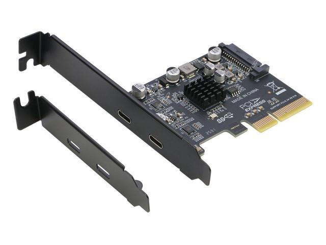10Gbps PCIe USB C 3.2 Gen 2 Card, 2-Port PCle x4 to USB C 10G Expansion ...