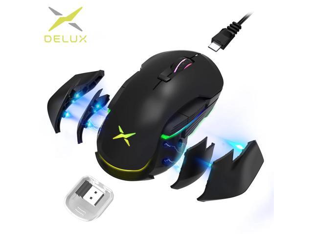 M627 PMW3389 Sensor Wired + Wireless RGB Gaming Mouse 16000 DPI 8 ...