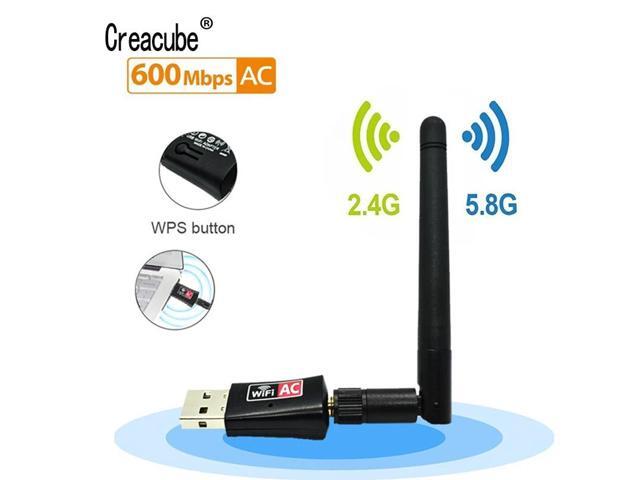 600M Wireless USB WiFi Adapter Network Card Wifi Receiver 2.4/5G Dual ...