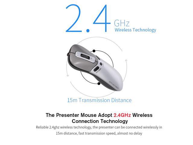 6D Multifunction Air Laser Presenter 2.4G Wireless Presenter Mouse Gyro ...