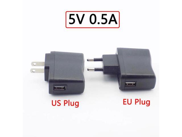 USB Port Power Adapter 5V 0.5A Supply For Strip LED Lamp Light Charging ...