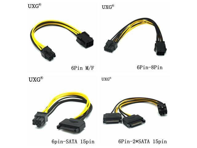 Power Cable 15 Pin 8pin Female To 6 Pin Male PCI EXPRESS PCI-E Graphics ...