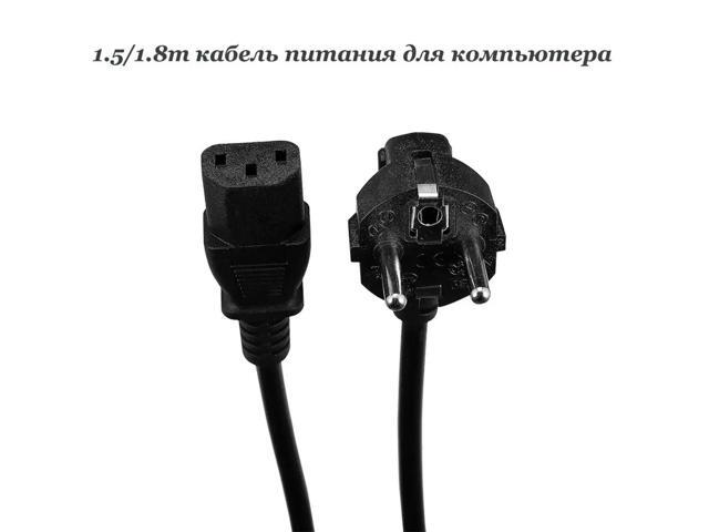 Power Cable 1.2m 1.5m 5ft 1.8m 5m 10m ro Type F Schuko Plug IEC C13 ...