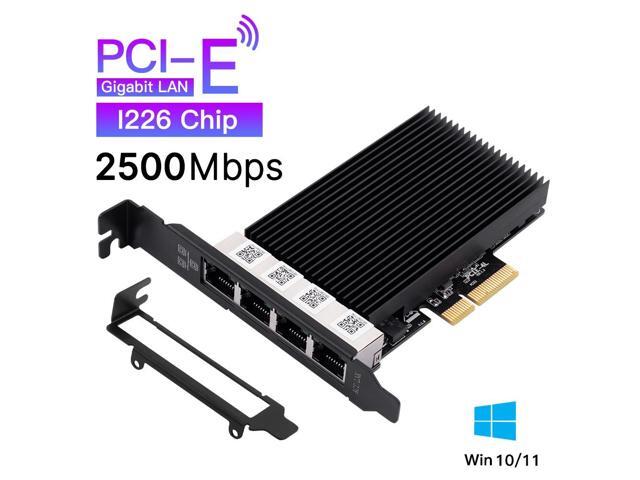 DERAPID 2.5G PCIe Ethernet Card with Intel I226 Chip, 2500Mbps Gigabit ...