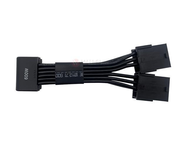 Wilfly ATX3.1 16P to 2*8(6+2) P PCIE GPU Cable Sleeved PSU Extension ...