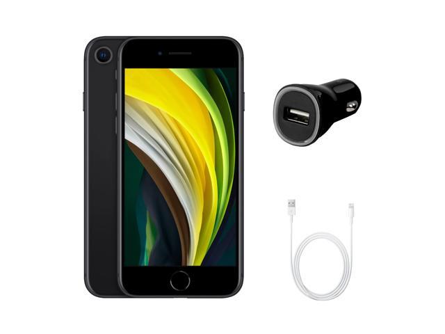 Refurbished: Apple iPhone SE (2nd Gen) A2275 (Fully Unlocked) 64GB Black (Grade B) w/ Fast Car ...