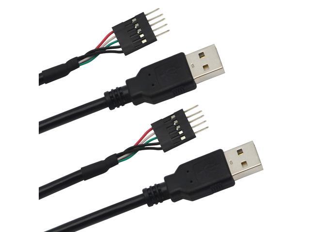 BUCIER 5 Pin Motherboard Header to USB A, Dupont IDC 5-Pin to USB 2.0 ...