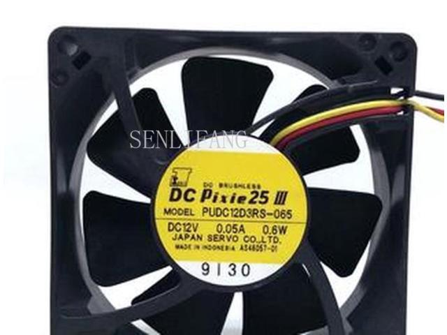 for 8025 80*25mm PUDC12D3RS-065 12V 0.05A 0.6W 3 Wires 3 Pins Case fan ...