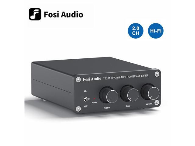 Fosi Audio TB10A 2 Channel Stereo Audio Amplifier Receiver Mini Hi-Fi Class D Integrated Amp 2 ...