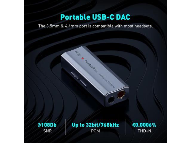 Fosi Audio DS2 Portable USB C DAC DSD512 ES9018K2M Headphone Amp HiFi Tiny Mixer with 3.5MM and ...