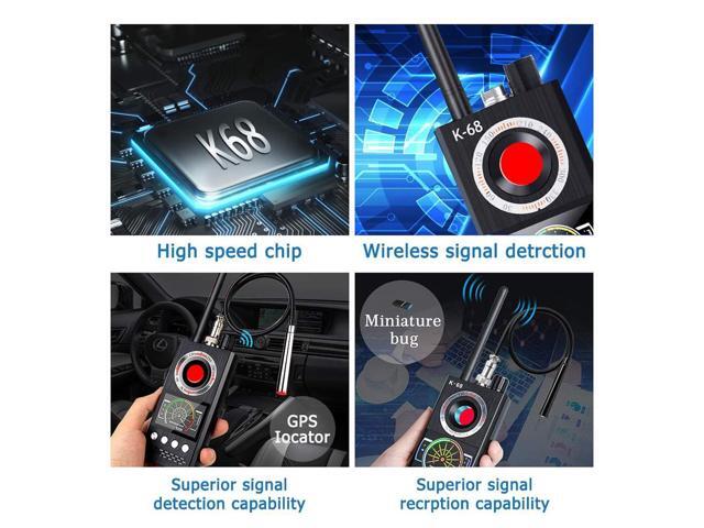 K68 Anti Spy Wireless RF Bug Detector for Hidden Camera, GPS Tracker, Phone SIM Card ...