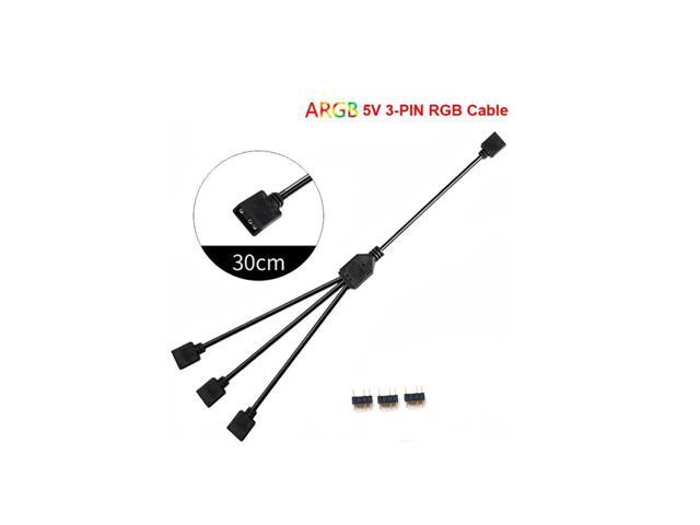 Anicorn 2 Pack 5V 3-Pin RGB 3-Way Female to x Female RBW LED Strip ...