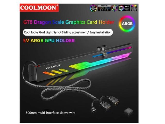 COOLMOON GT8 Graphics Card Bracket 5V ARGB Synchronous Horizontal ...