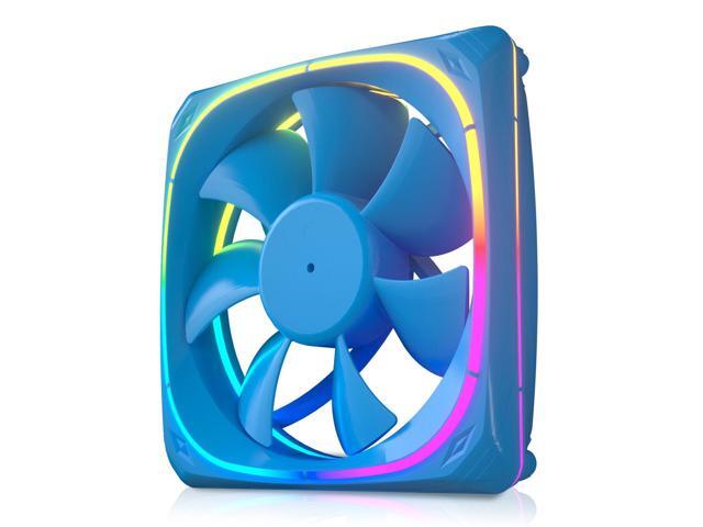 5pcs Blue PC Case Fan 120mm Addressable RGB MB Sync PC Cooling Fan ...