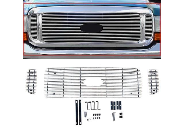Aluminum Billet Upper Grille for 2000-2004 Ford Excursion + Logo Show ...