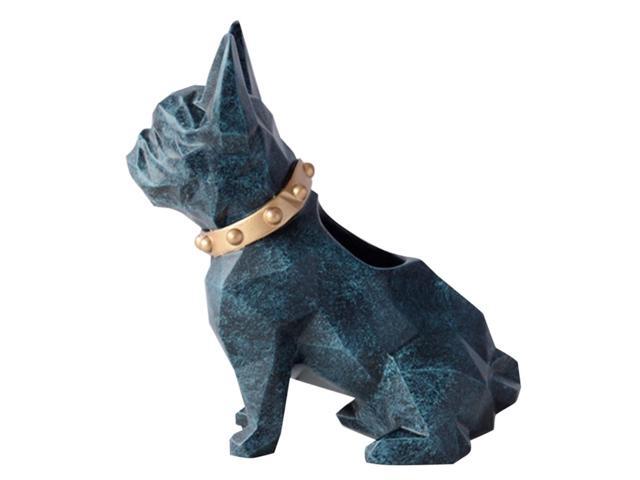 Resin Dog Statue Cute Pen Holder Desktop Craft Kids Gift Pen Rack ...