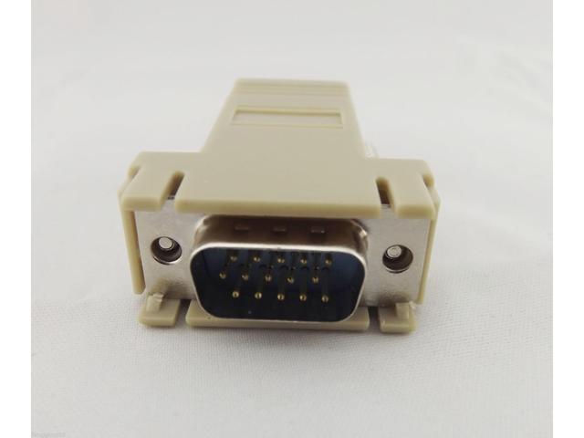 10pcs RJ45 To 15 Pin VGA Male Adapter for VGA Extender Over CAT5 CAT6 ...