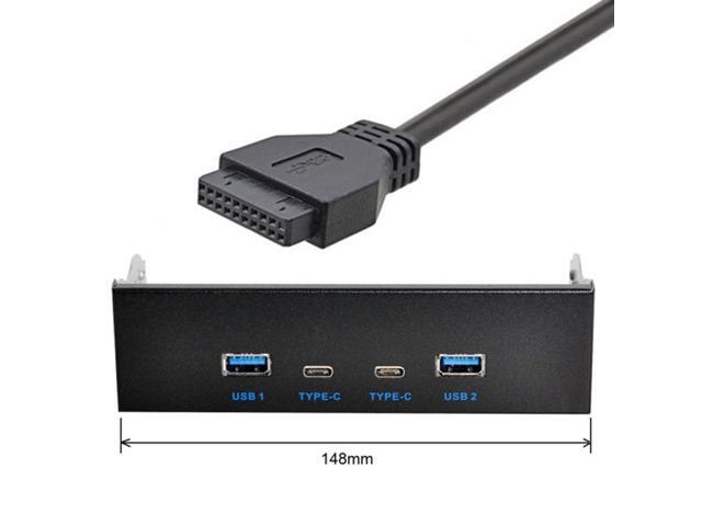 FVH USB-C & USB 3.0 HUB 4 Ports Front Panel to Motherboard 20Pin ...