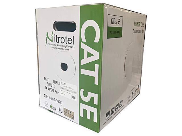 Nitrotel Cat5e 1000ft Black Ethernet Cable - 4 Easily Identified ...
