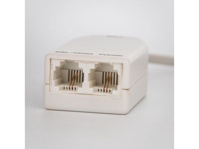 FireFold DSLFILTER-2PORT Dual DSL Filter, Male to 2 Female Telephone ...