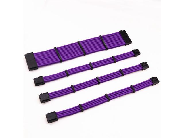 Hornki 18AWG PSU Cable Extension Sleeved Custom Power Supply Braided ...