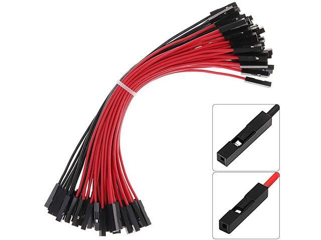 Breadboard Female to Female Jumper Wires Black Red Color for Power ...