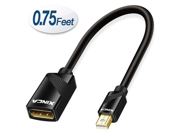 XINCA Mini DisplayPort Extension Cable 0.75Ft 4K UHD Monitor Video ...